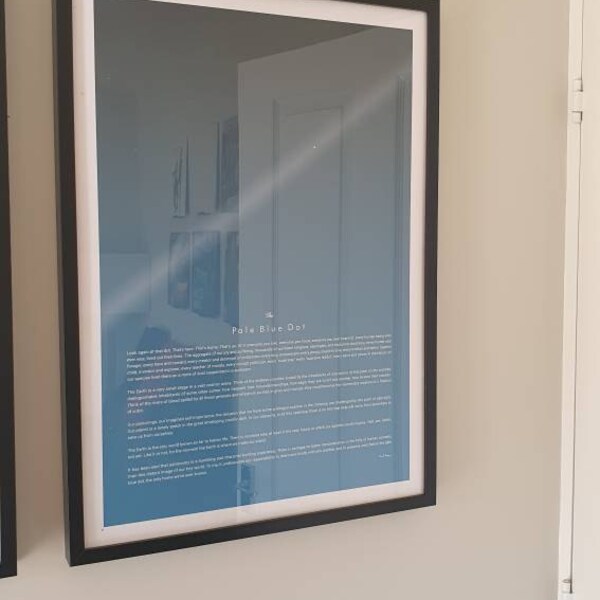 Carl Sagan the Pale Blue Dot Print Quote Poster Print, Full Quote ...