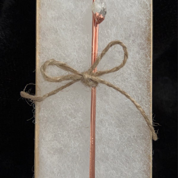 Dainty Raw Quartz Crystal Hair Stick | Ready to Ship | Boho Wedding ...