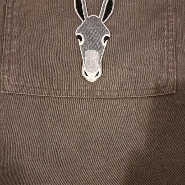 Donkey - Patch, Iron On, Badge, Embroidery, Patches, Animal, Nature ...