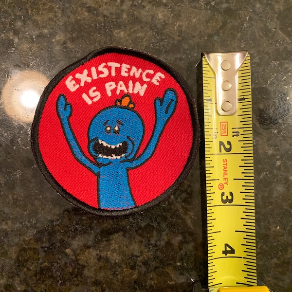 Mr. Meeseeks "existence is Pain" 3.5" Patch. - Etsy