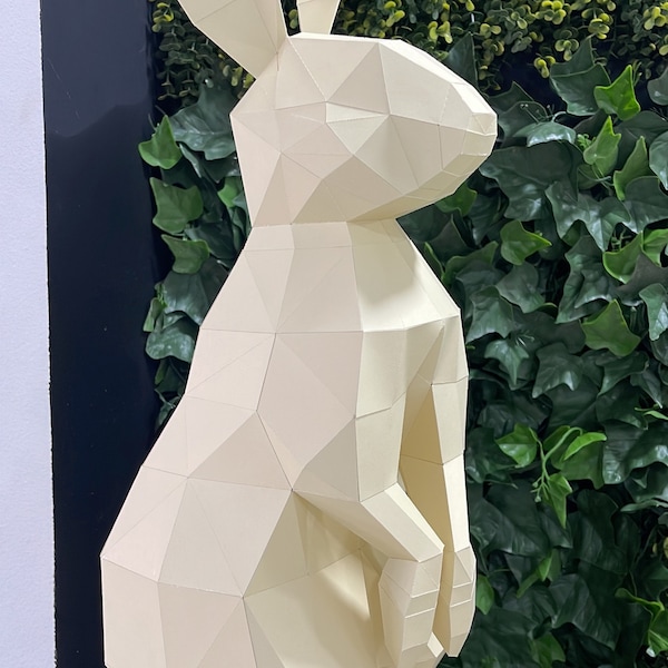 Bunny Paper Craft, Digital Template, Origami, PDF Download DIY, Low ...