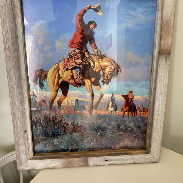 Reclaimed Wood Frame - 2.25 Inch Wide Rustic Cowboy Picture Frame - Etsy