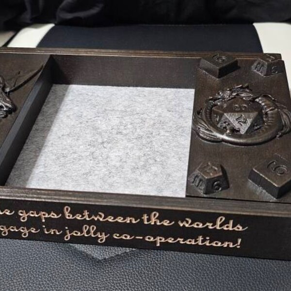 Custom Dnd Dice Box, Dnd Rolling Tray, Personalized Name Engraving ...