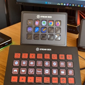 Dual Stream Deck XL and Stream Deck 15 Key Stand - Etsy