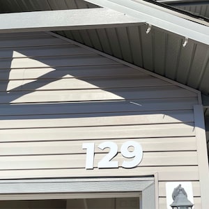 CLASSIC MODERN white house numbers and letters for address 8 | Etsy