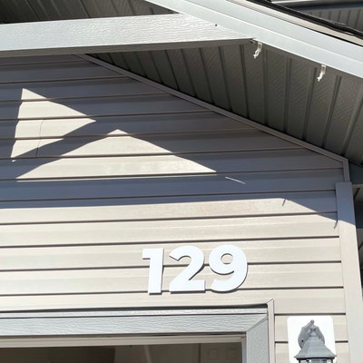 Bold White House Numbers, 8 Inch, 12 Inch, Modern Address Numbers ...