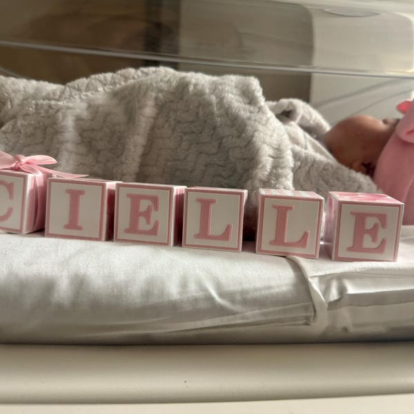 Custom Baby Name Blocks Baby Gift Baby Shower Newborn Nursery ...
