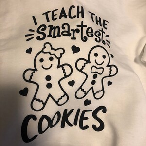 Christmas Svg, I Teach the Smartest Cookies Svg, Gingerbread Svg Dxf ...