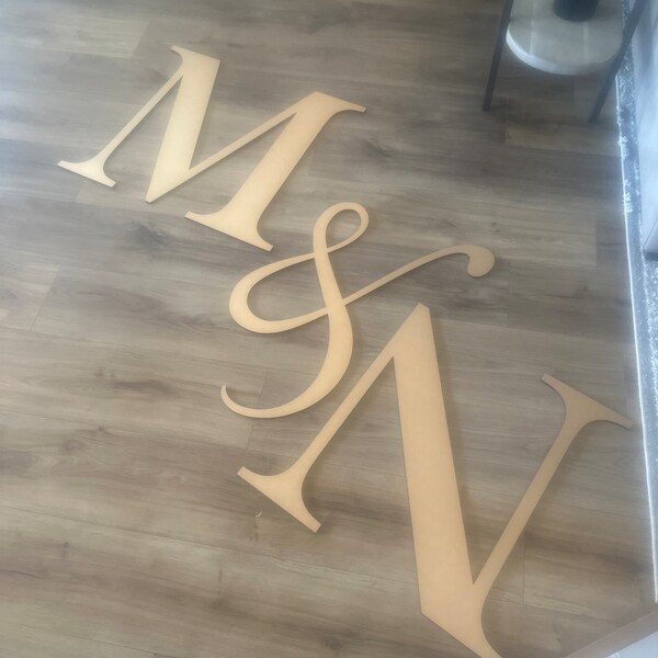 Wedding Initials Sign | Wedding Wood Monogram | Wood Cut Out | Large ...