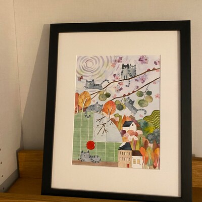 Eclectic Picture Frames Colorful Ridges Funky Decor Vintage Lime Green ...