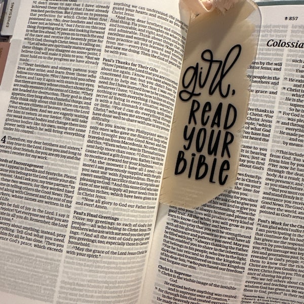Handlettered Acrylic Bible Bookmark With Ribbon - Etsy
