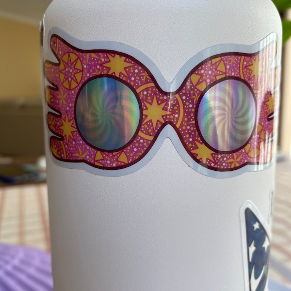PINK HOLOGRAPHIC GLASSES Vinyl Sticker - Etsy