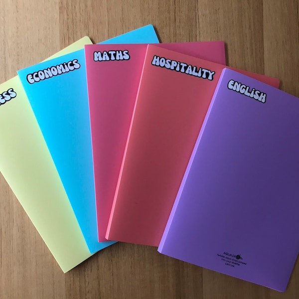 Customisable School Notebook Subject Labels | Back to School ...