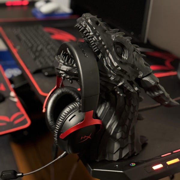 Dragon Headphones Stand, Dragon Bust, Dragon Headphone Holder, Dragon ...