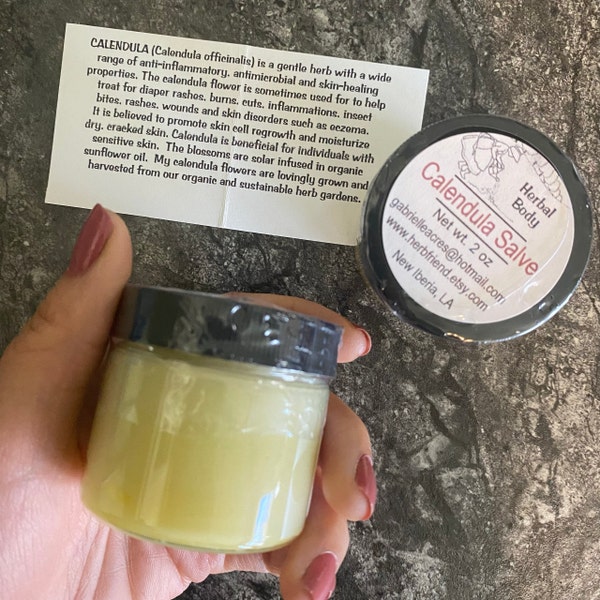 Calendula Salve. Calendula Infused Herbal Balm, Organic Ingredients ...