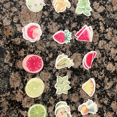 45 Pcs Fruits Sticker, Fruit Watercolor Sticker, Summer Fruits ...