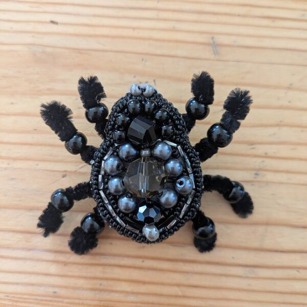Bead Embroidery Kit Tarantula Spider. Seed Bead Brooch Kit. DIY Craft ...
