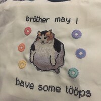 Brother May I Have Some Loops Cat Meme Funny Modern - Etsy Australia