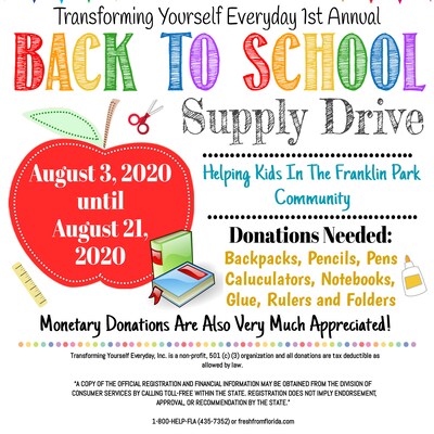 EDITABLE School Supply Drive Flyer, Printable PTA PTO Flyer, School Supplies Fundraiser Poster ...