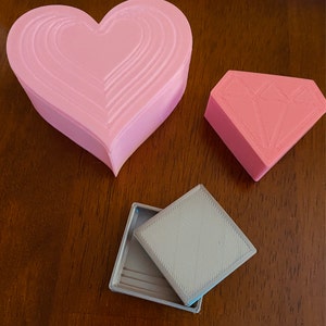 Diamond Shaped 3D Printed Box - Etsy