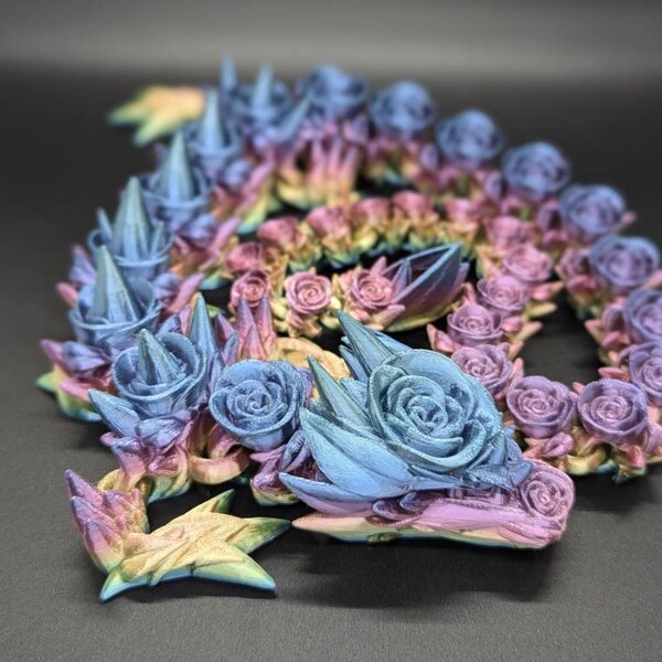 Rose Dragon, Cinderwing3d, STL File for 3D Printing, STL Print Files ...