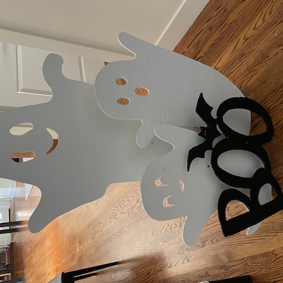4ft Cute Ghost Trio With BOO Template When Made. Printable Trace & Cut ...
