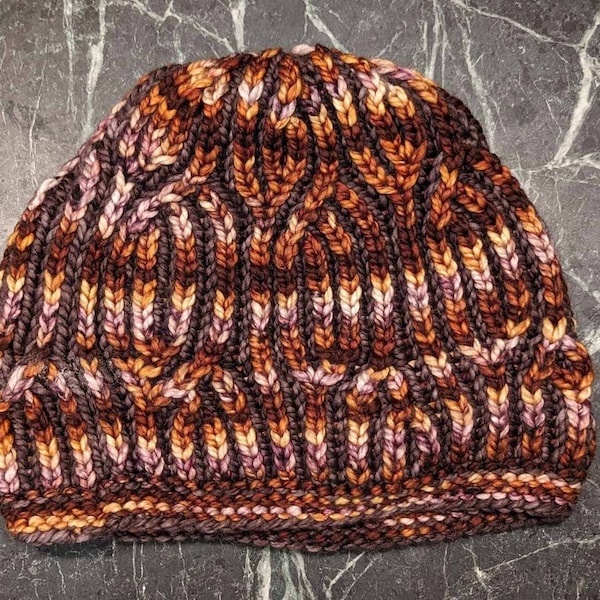 Love Autumn Hat PATTERN, Knitting Pattern, Knitted Hat Pattern ...