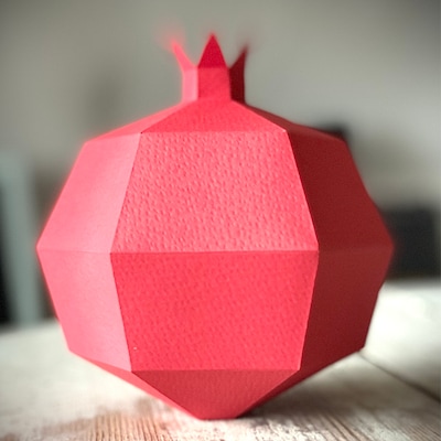 DIY Papercraft Pomegranate,papercraft Fruit,paper Toy,party Decoration ...