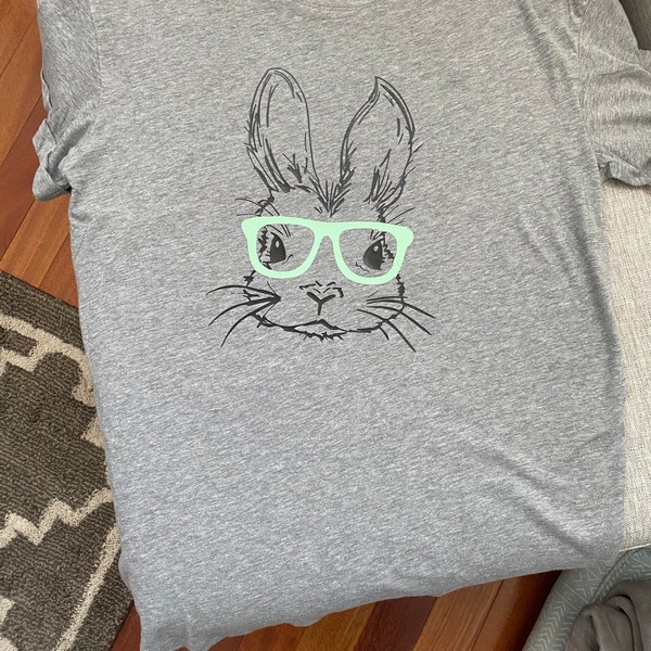 Easter Bunny With Glasses, Bunny With Glasses, Bunny With Glasses Svg ...