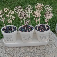 Wooden Birth Flowers Single Stem Wood Flowers Birth Flower Bouquets - Etsy
