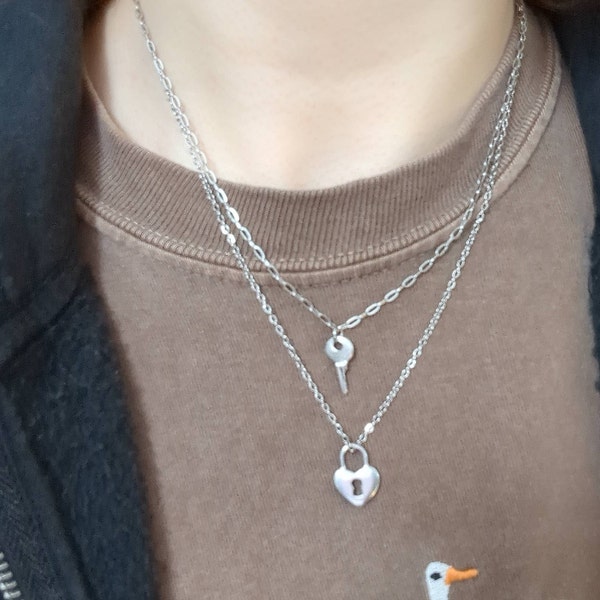 Men's Silver Curb Chain Necklace / 4mm Stainless Steel Water Resistant ...