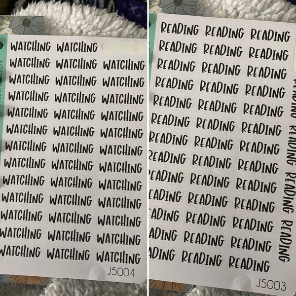 Currently Prompt Journaling Script Stickers - Etsy