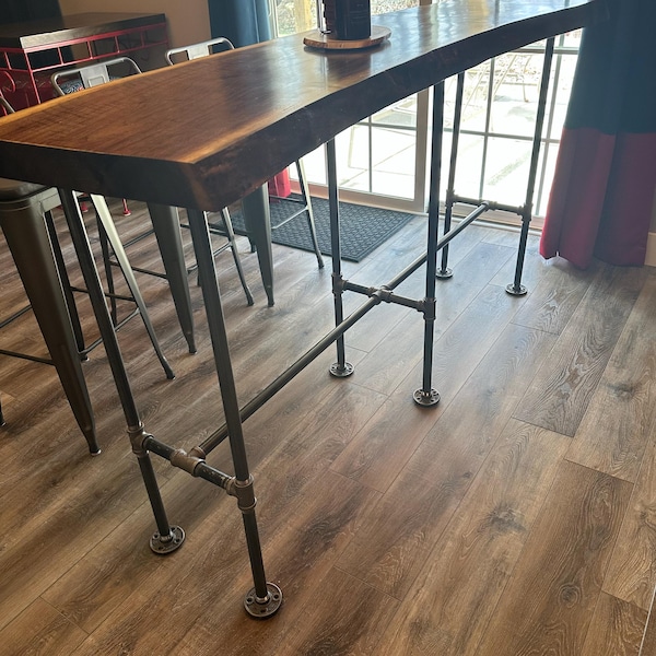 Pipe Table Base Bar Height "diy" Parts Kit, 3/4" Pipe X 40" Tall ...