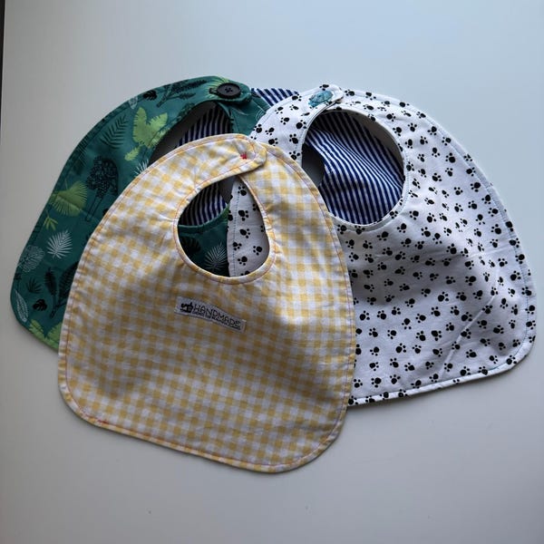 Reversible Baby Bib Sewing Pattern: Unisex Scallop Design (PDF) - Etsy