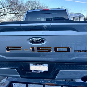 2021 2024 F150 Tailgate Letter / Number Overlay Insert Decals 2 Color ...