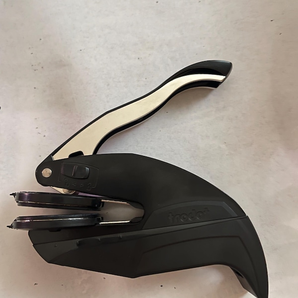 Personalized Rectangle Name and Address Seal Embosser Handheld Seal ...