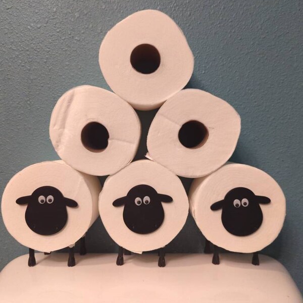 Cute Sheep Lamb Farm Animal Shaped Novelty Toilet Paper Roll Holder ...
