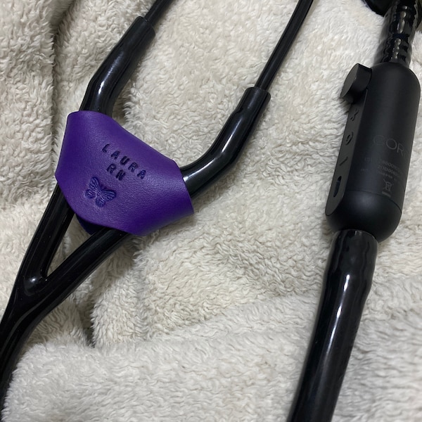 Personalized Leather Cardiologist Stethoscope ID Tag: Custom Medical ...