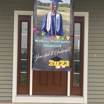 Preschool Kindergarten Graduation Door Banner, Photo Banner Class of ...