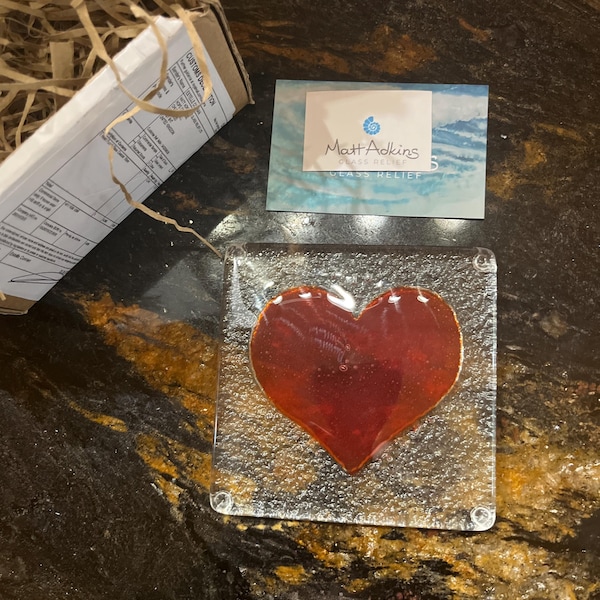 Wave in a Box Fused Glass Wave Wall Art Sun 25x25cm10, Turquoise Teal ...