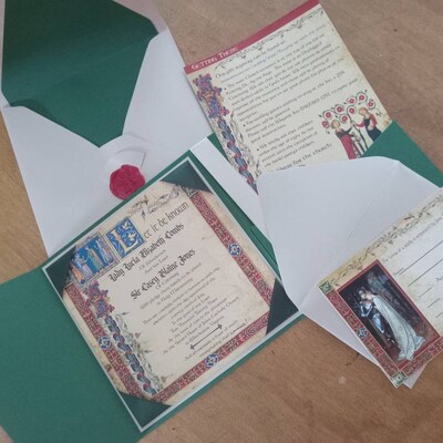 Medieval Wedding Invitation Scroll Viking Wedding Scroll Wedding Scroll ...