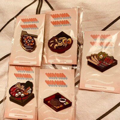 Japanese Food Enamel Pin Set - Etsy