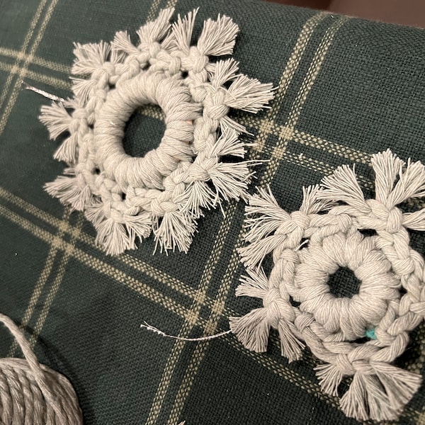 Digital Download Macrame Snowflake Tutorial , Christmas Decoration ...