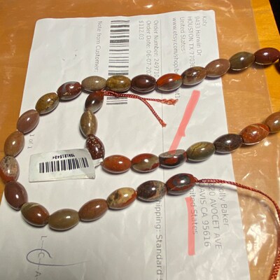 Natural Red Jasper Barrel Shape-3 Sizes Special Shape Full Strand 16 ...