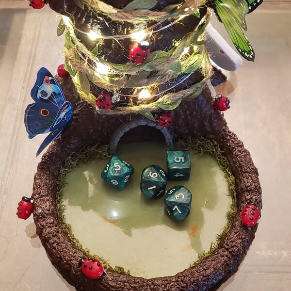 Tree Log Cave Dice Tower With Fish Pond 3D Printed and Fully Painted ...