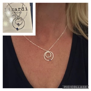 Hammered Silver Handmade Circle Ring Three Circle Sterling - Etsy