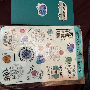 Knitting Stickersknitting Sticker Pack Artsy Arthurshydro - Etsy