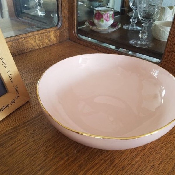 Porcelain Minimalist Bowl. Handmade Ceramic Bowl. Pink Serving ...