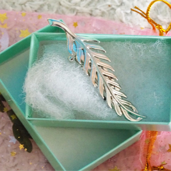 Small Anna Leaf Barrette, Gold Leaf Clip, Golden Grecian Barrette ...