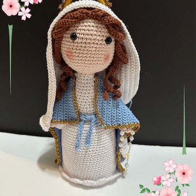 PATTERN: Blessed Virgin Mary Crochet Amigurumi, Virgin Mary Amigurumi ...